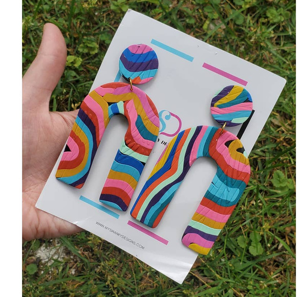 Swanky Designs | Jewelry | New Swanky Designs Psychedelic Colorful ...